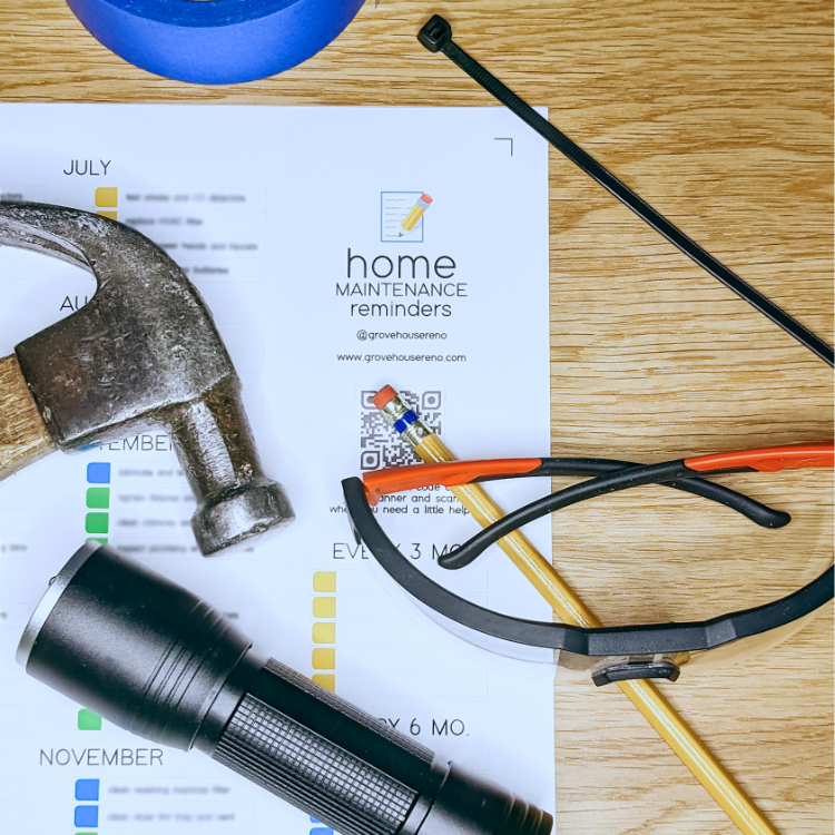 Home Maintenance Reminder Planner Stickers - Grove House Reno